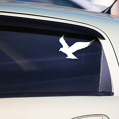 Hawk Flying Vinyl Sticker White Car Bumper Window Sticker 5 ...