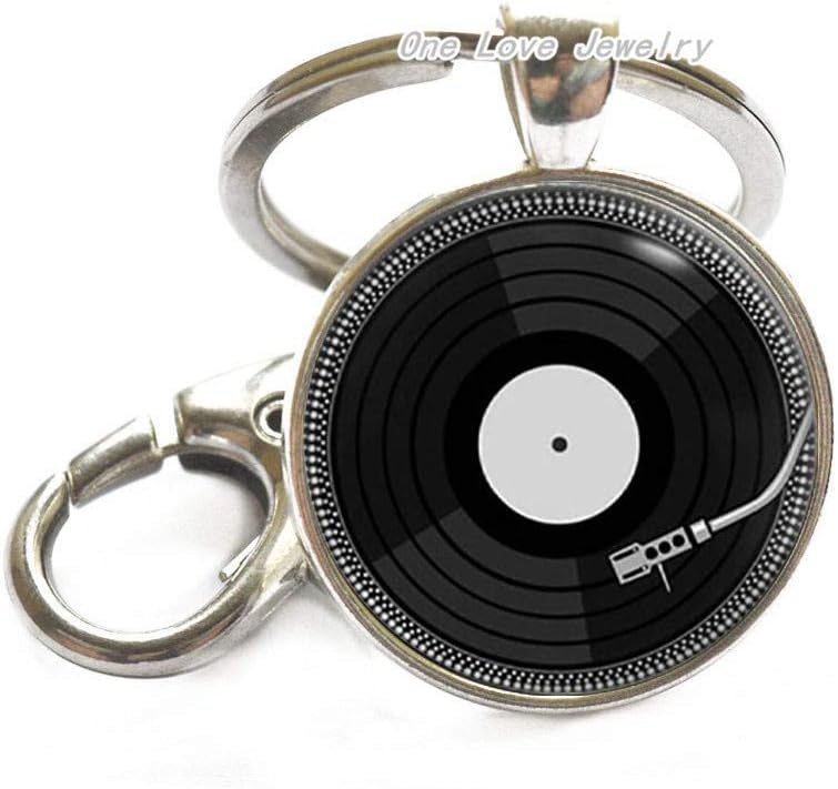 Amazon.com: Retro Music Keychain DJ Vinyl Keychain Vinyl Record ...
