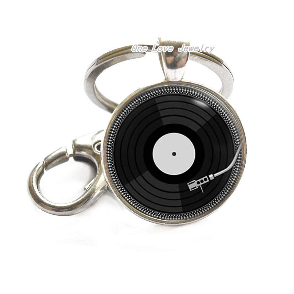 Amazon.com: Retro Music Keychain DJ Vinyl Keychain Vinyl Record ...