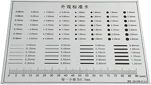 Amazon.com: VAKUUM Lab Microscope Slides Appearance Standard Card Gauge Point Gauge Transparent ...