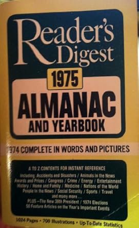 Reader's Digest 1975 Almanac and Yearbook: Editors of The Reader's ...
