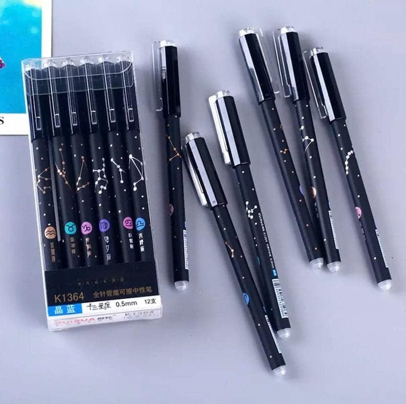 YAJAY STATIONERS SUPER CUTE PRINTED ZODIAC SIGN ERASABLE PEN BLUE INK ...