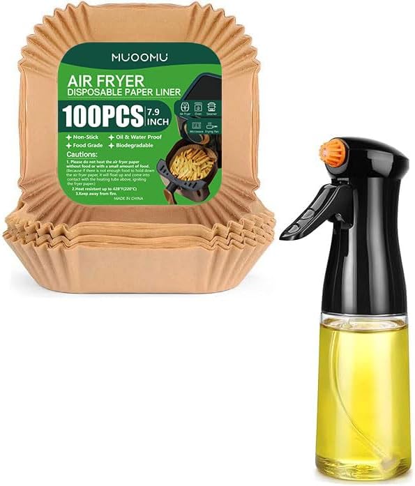 Amazon.com: Air Fryer Disposable Paper Liner, 7.9inch 100PCS Non-Stick ...