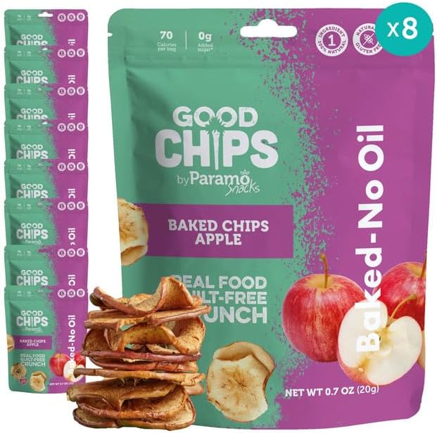 Amazon.com: Baked Apple Chips by GOOD CHIPS! Crispy, Crunchy, Oil-Free ...