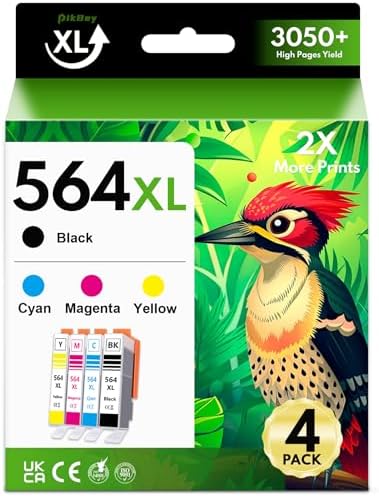 Amazon.com: 564XL High Yield Ink Cartridges (5-Pack,2Black/1Cyan ...