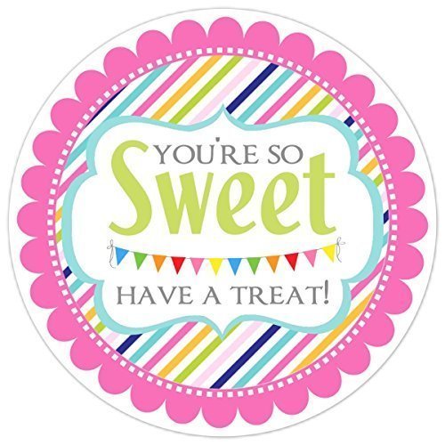 Amazon.com: 40 You're So Sweet, Have a Treat stickers, Rainbow Sweet ...
