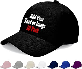 Generic 10Pack Custom Baseball Cap with Your Text or Photo,Personalized ...