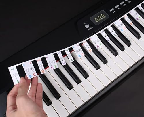 Piano Keys Stickers Overlay for Beginners 61/88 Full-Size Keys - Want ...