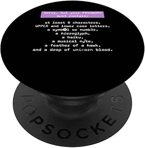 Amazon.com: Sorry But Your Password Must Contain Funny Programming PopSockets Swappable PopGrip ...