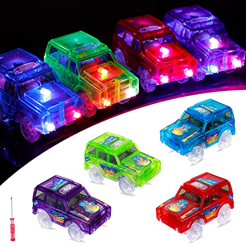 Tracks Cars Replacement only Toy Cars for Magic Tracks Glow in The Dark ...