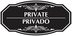 Amazon.com : Signs ByLITA Victorian Private- Privado Bilingual Sign ...
