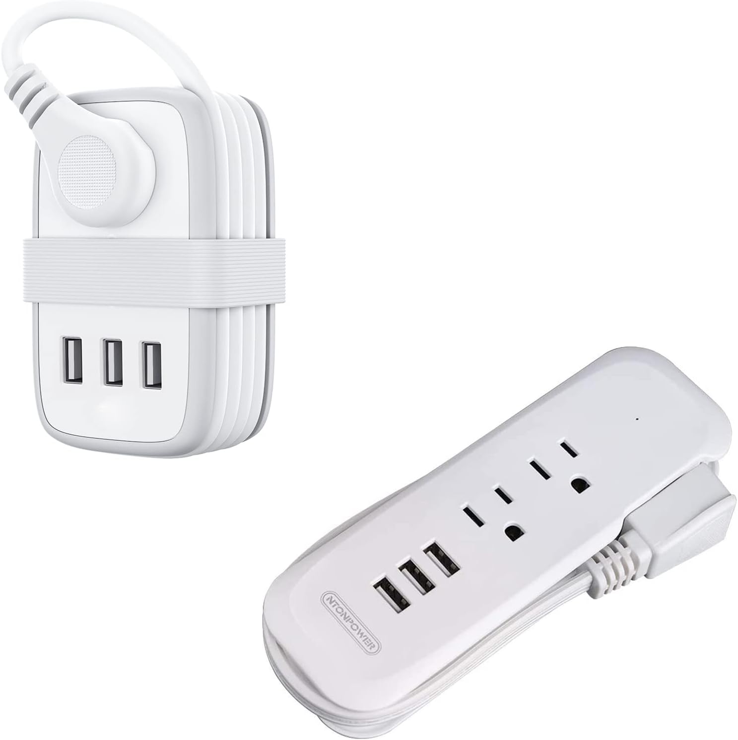 Amazon.com: Travel Power Strip with USB Ports Bundle, 2 Outlets 3 USB ...
