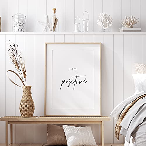 I Am Positive | Affirmation Print | Inspirational Wall Art ...