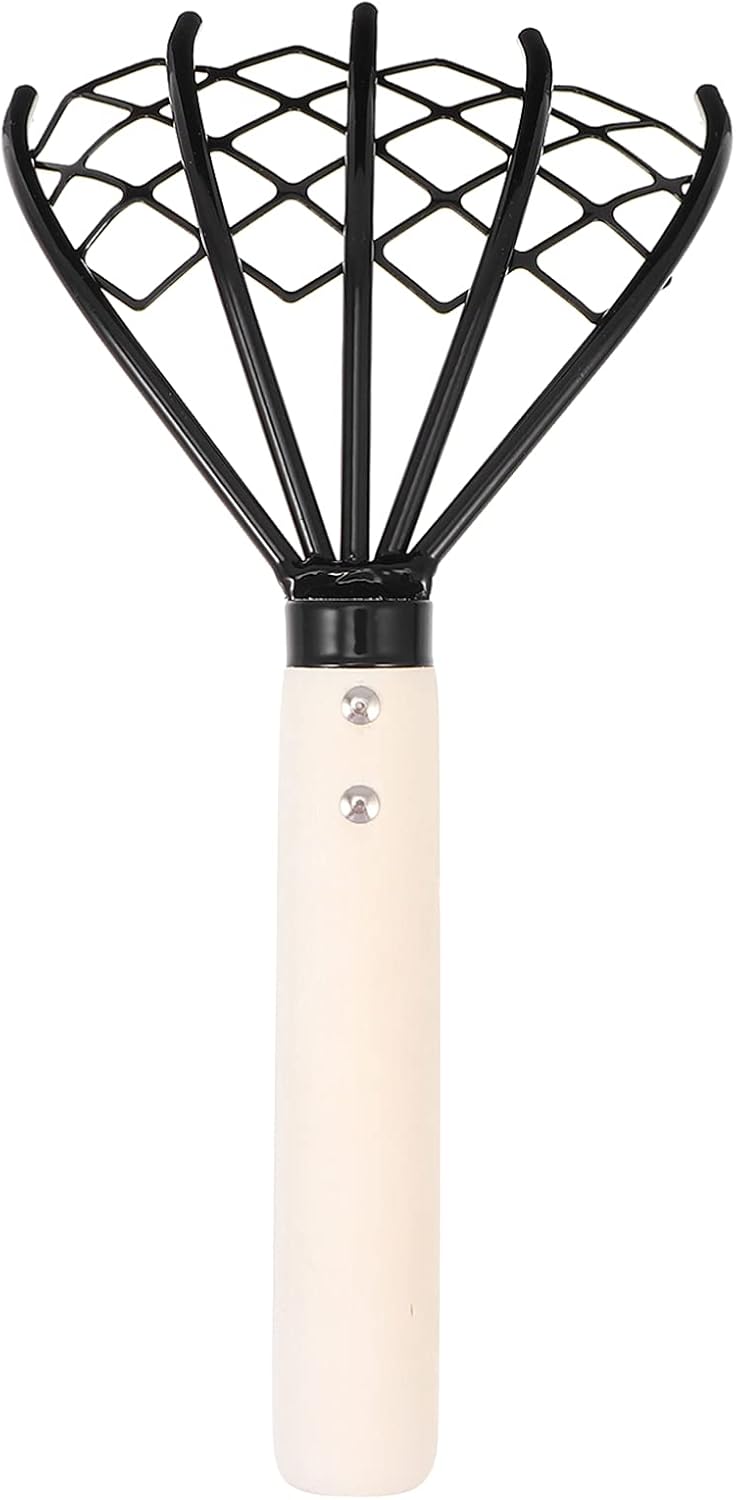 Amazon.com : JOEBO Stainless Steel Clam Rake with Net Bag Wood Handle ...