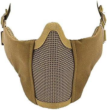 HTUK® Airsoft Tactical Half Face Fencing Mask Protective Guard Metal ...