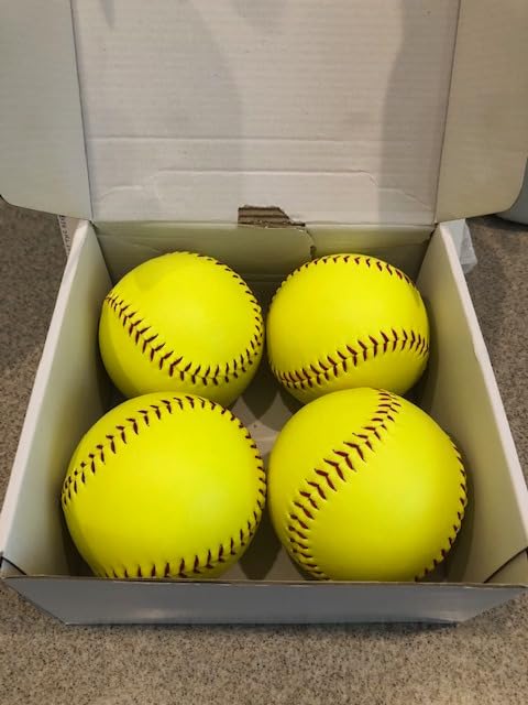 Amazon.com : Softballs 12 Inch Sports Practice Softballs 4 Pack ...