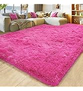 Amazon.com: Ultra Fluffy Rug for Living Room Bedroom, 5x7 Fuzzy Large ...