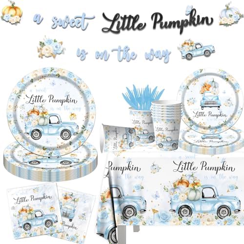 Amazon.com: Talandale 193 Pc Fall Little Pumpkin Baby Shower Party ...