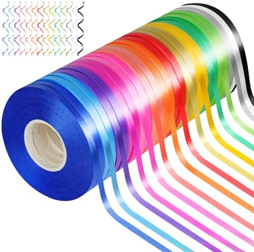 Amazon.com: LACNNY 3 Pack 100 Yards Assorted Colors Curling Ribbon ...