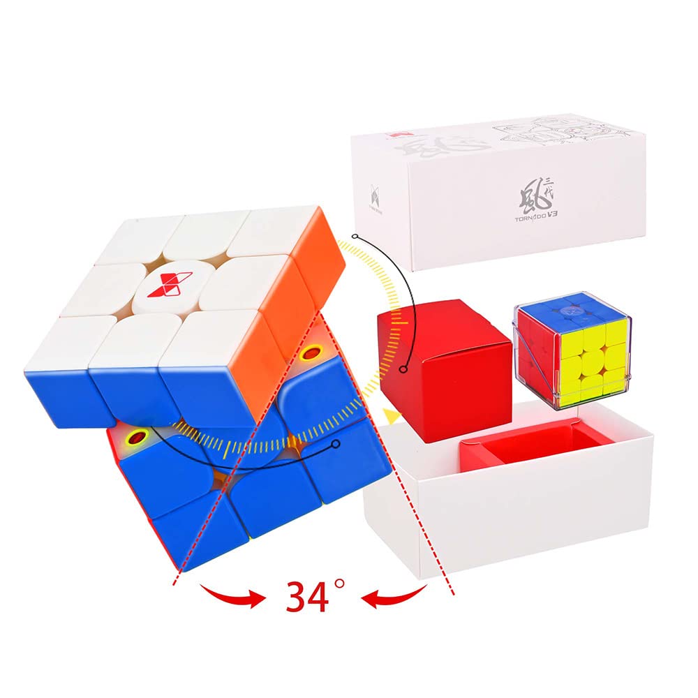 Amazon.com: BroMoCube 2022 New QY X Man Tornado V3M Magnetic Speed Cube ...