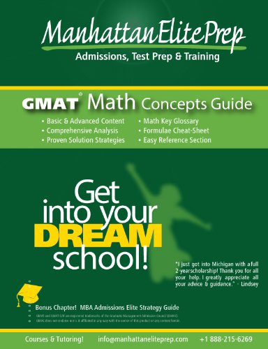 Amazon.com: GMAT Elite Study Series: Math Concepts Guide: 9780982432440 ...