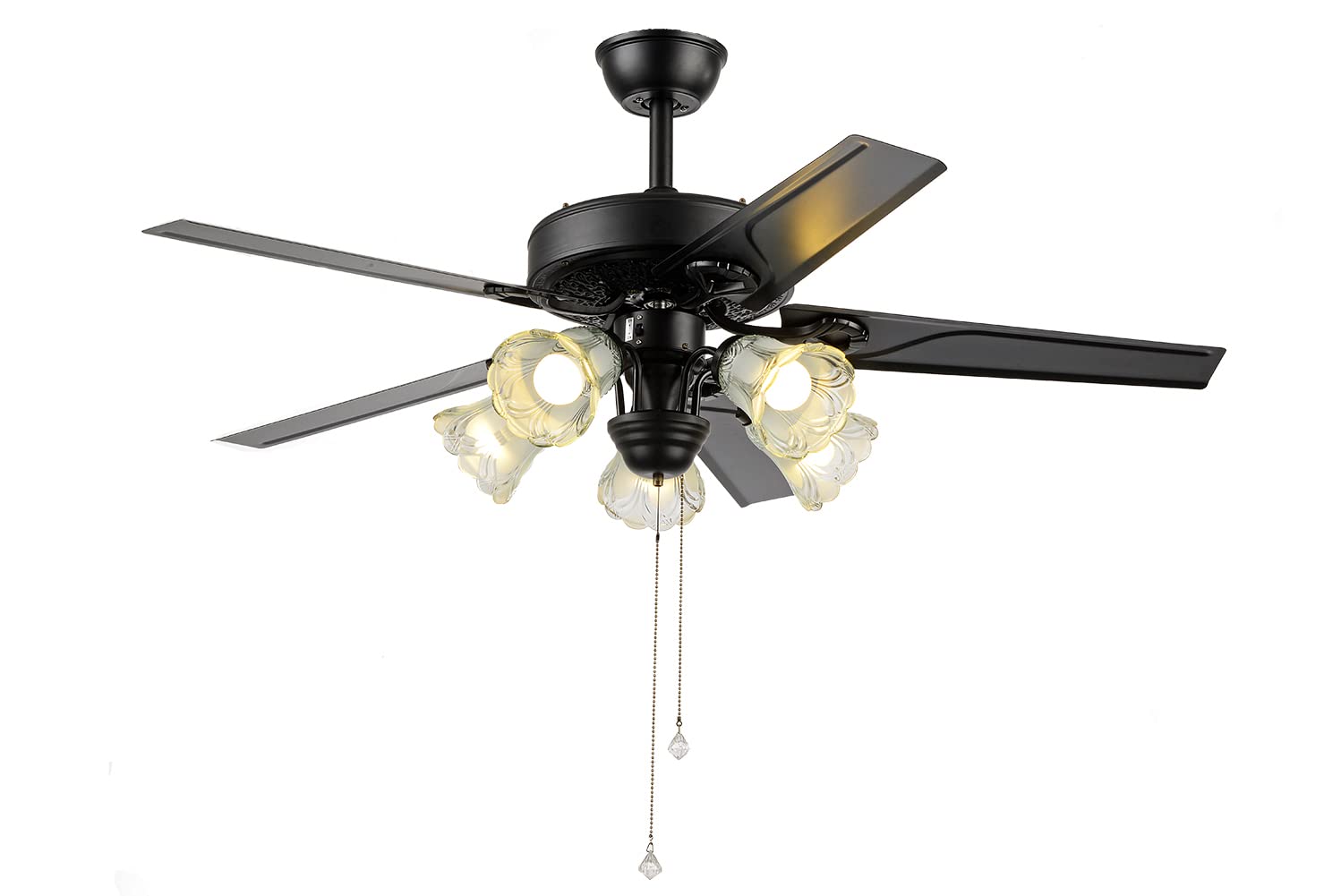 Lighting Groups 52" Indoor Ceiling Fan with 5 Lights and Remote, 5 ...