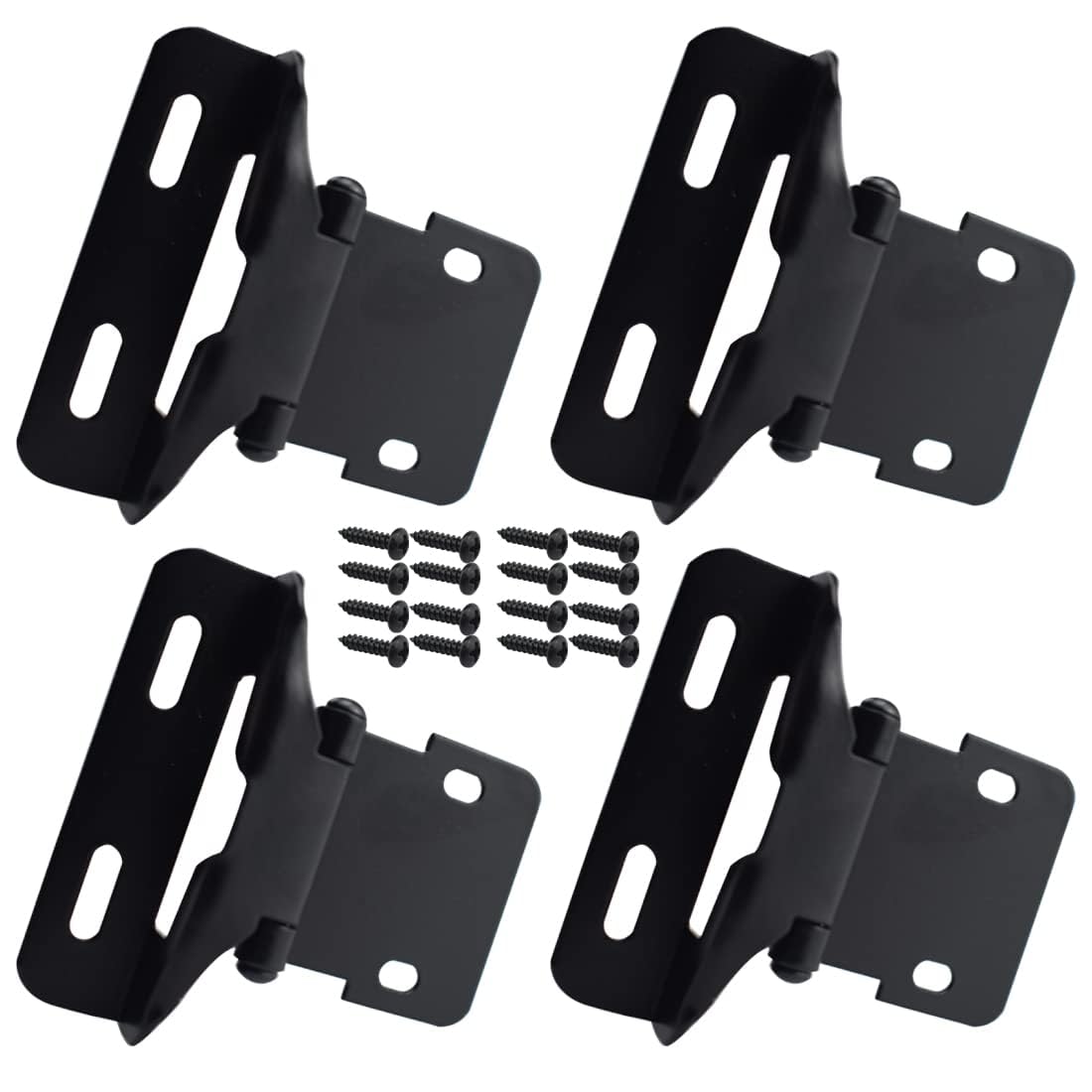 SDTC Tech 4-Pack Overlay Cabinet Door Hinges Self Closing Semi Partial ...