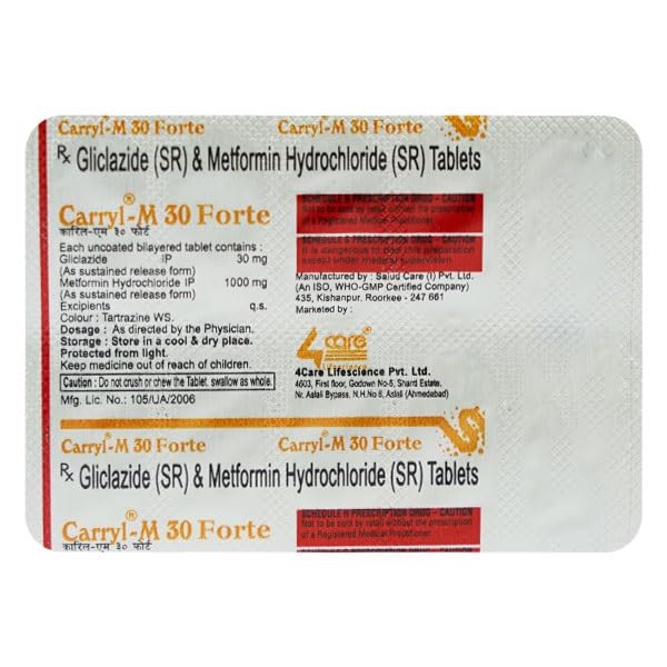 Carryl-M 30 Forte - Strip of 10 Tablets : Amazon.in: Health & Personal Care