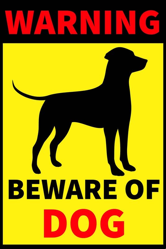 VAAIMAI Warning Beware of Dog Sign Board 3mm Foam Board Sheet Sticker ...