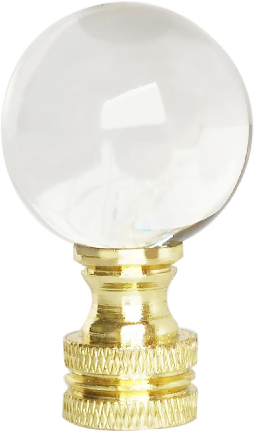 OZXNO 1Pcs Crystal Lamp Finial Clear Glass Lamp Finial Cap Knob Lamp ...