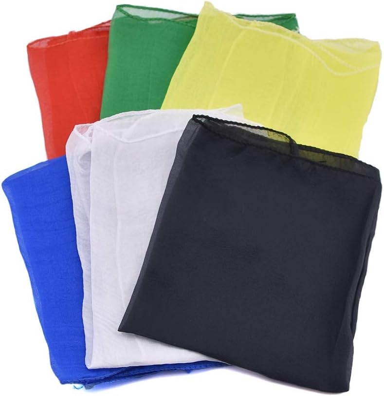 Amazon.com: MOMOMAGE 6 Pcs Magic Silk Scarves Magic Tricks 30 cm/11.8 ...