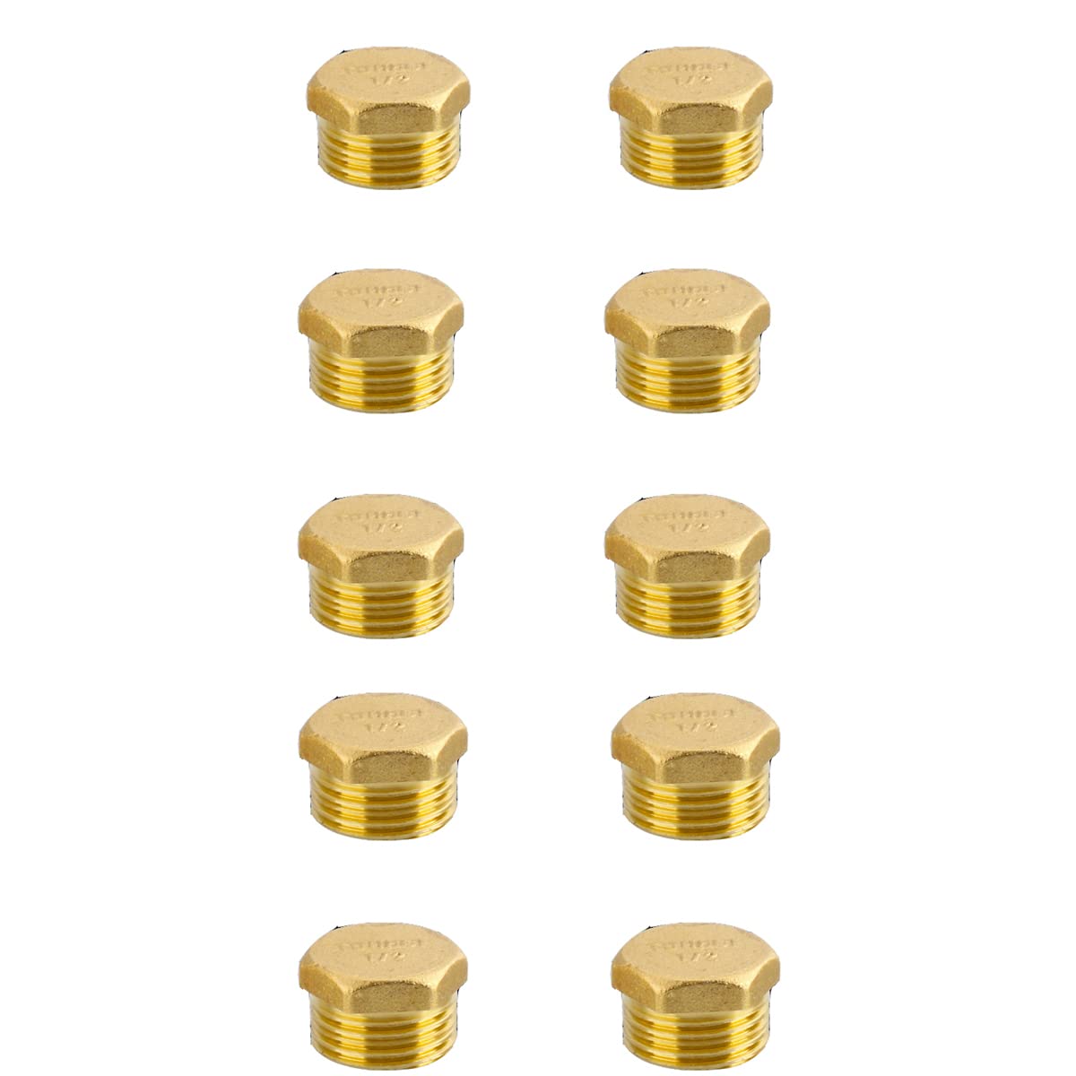 Snapklik.com : DN15 Inch Brass Compression Cap Stop Valve Cap Brass ...