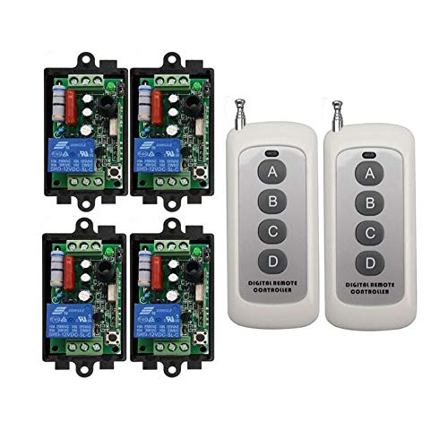 Universal AC 220 V 10 A relay 1 CH RF Wireless Remote Control Receiver ...