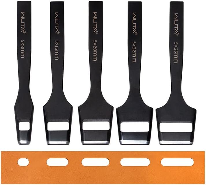 Amazon.com: WUTA 6 Pcs Leather Belt Hole Puncher Oval Cutter Strap ...