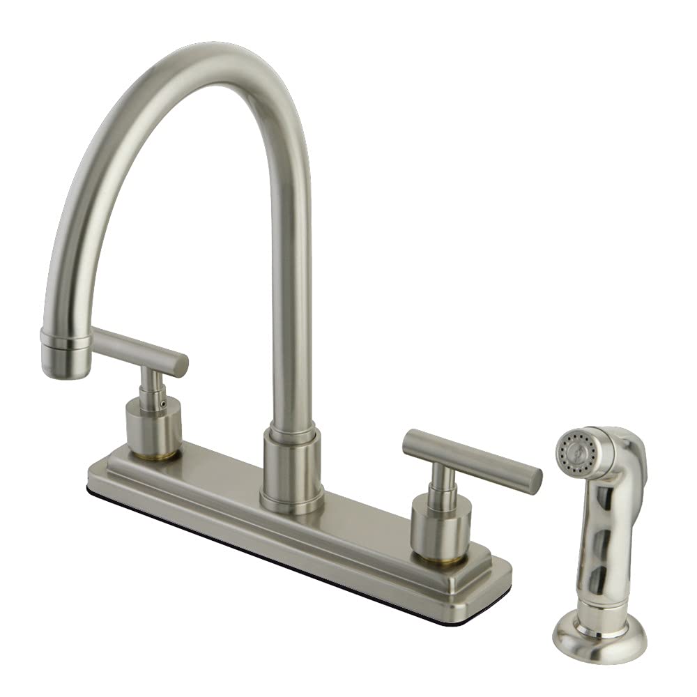 Kingston Brass KS8798CML Manhattan 8-Inch Kitchen Faucet with Plastic ...