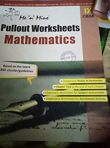 Me n mine class 9 mathematics pull out worksheete : Amazon.in: Books