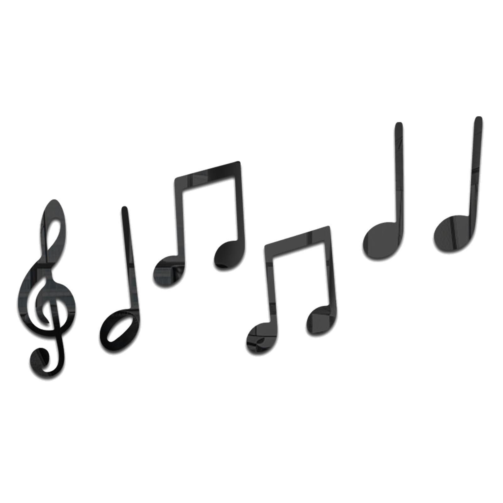 Vigcebit Music Note Stickers | Pack of 6 Acrylic Music Wall Decor ...