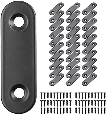 Amazon.com: 50 Pieces Straight Flat Corner Brace Metal Joining Plate ...