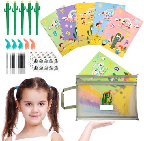 Amazon.com : Grooved Writing Books for Kids, Magic Practice Copybook ...