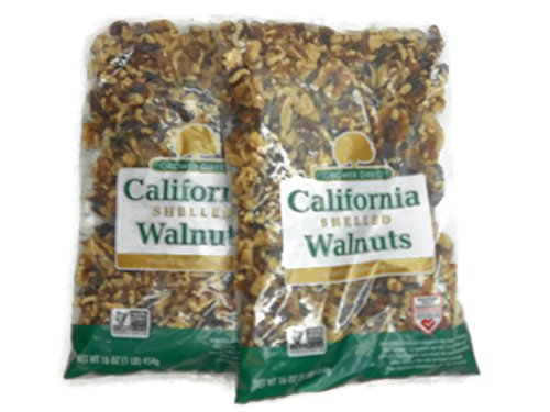 Amazon.com : CALIFORNIA SHELLED WALNUTS (Two 16oz bags) : Grocery ...