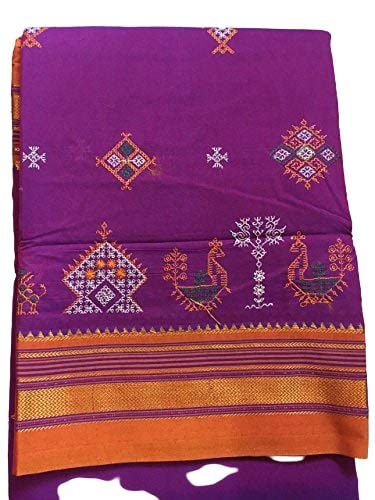 Buy Dharwad Kasuti embroidery saree with blouse running. at Amazon.in