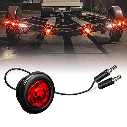 Snapklik.com : TRUE MODS 3/4 Round Red Trailer LED Marker Light DOT ...