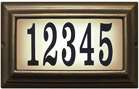 Amazon.com: Edgewood Classic Rectangular Plastic Lighted Address Plaque ...