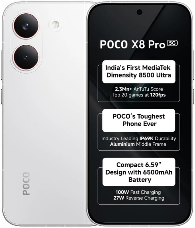 POCO X8 Pro, White (12GB, 256GB) : Amazon.in: Electronics
