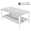 Amazon.com: HOOMIC Coffee Table, Living Room Table with 2-Tier Storage ...