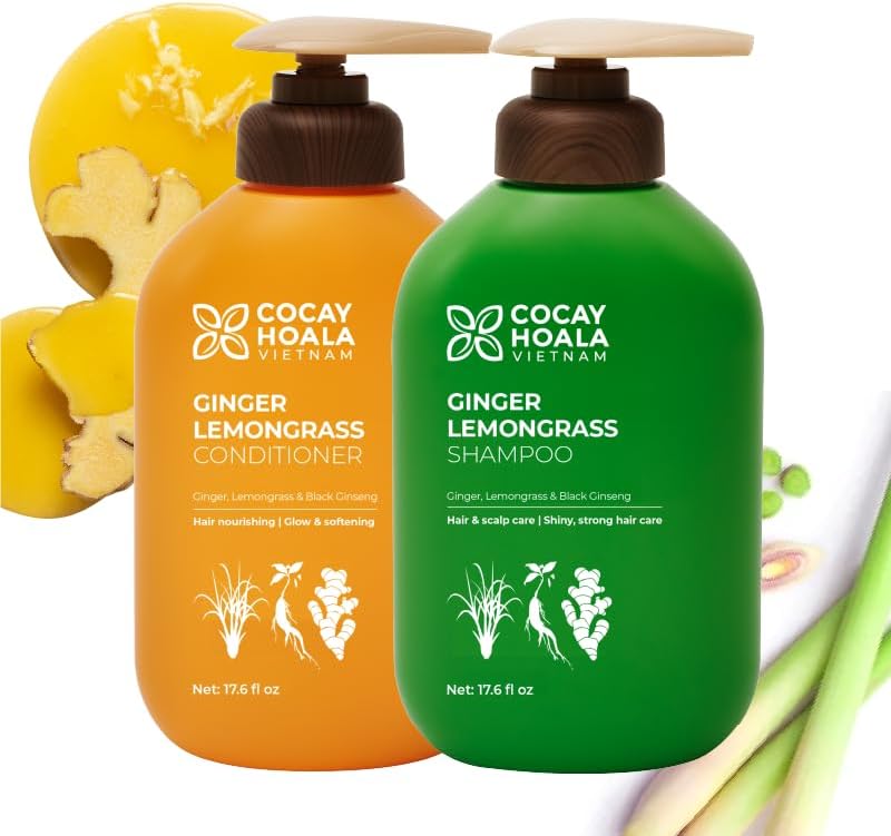 Amazon.com: COCAY HOALA VIETNAM Ginger Lemongrass Shampoo & Conditioner ...