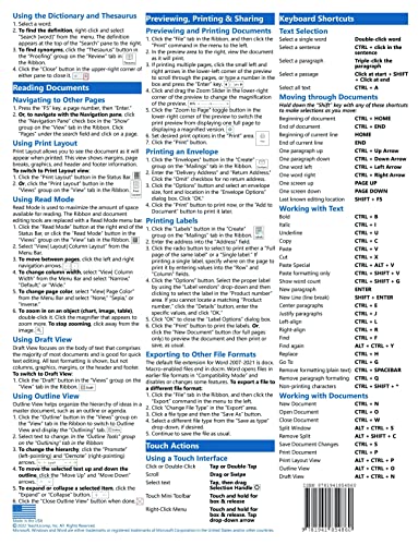 Snapklik.com : Microsoft Word 2021 And 365 Introduction Quick Reference Training Tutorial Guide