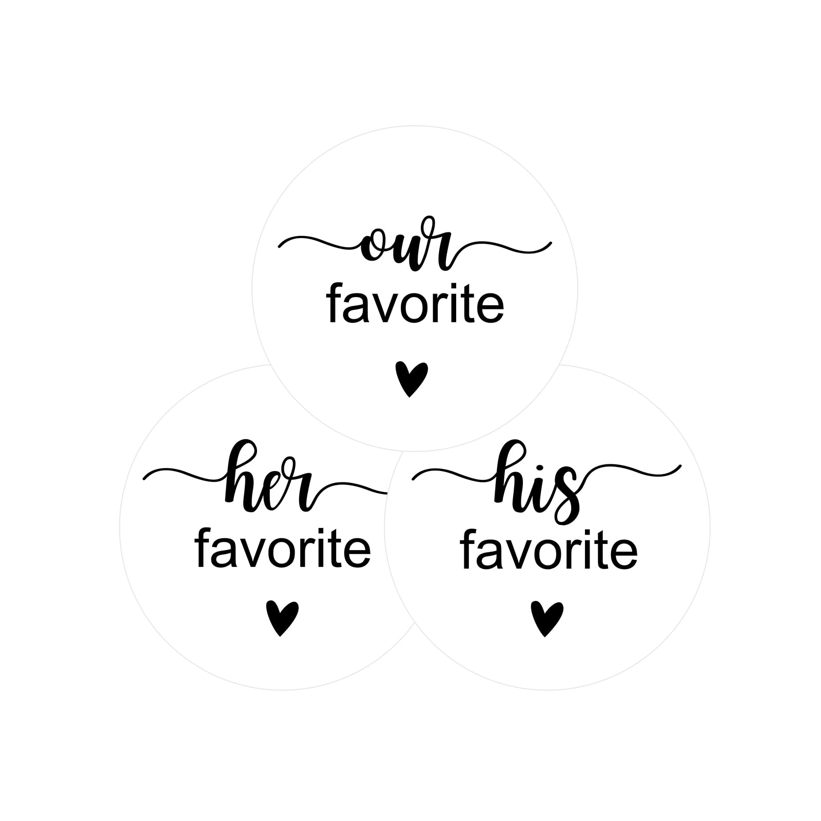 Amazon.com: G2PLUS 120PCS Wedding Stickers, His and Her Favorite ...