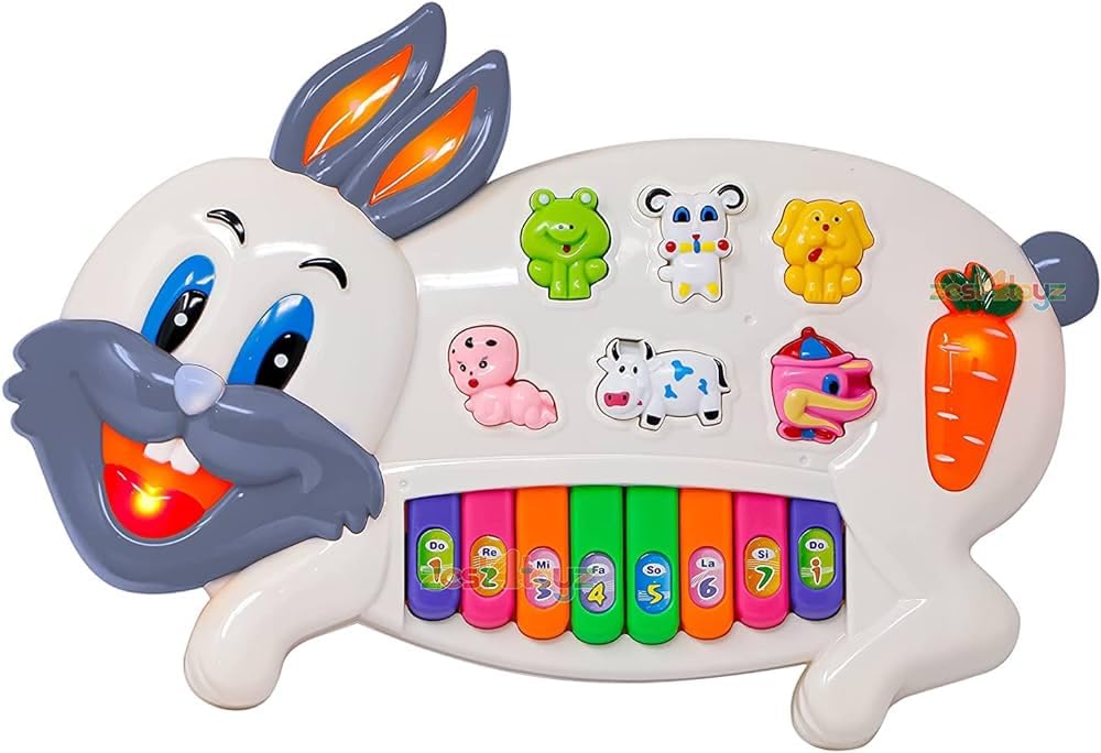 Buy Rabbit Piano with Light Effects and 6 Voice Sounds 3 Modes and SA ...