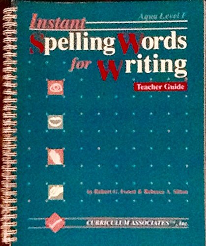 Instant Spelling Words for Writing Aqua Level Teacher Guide: unknown ...